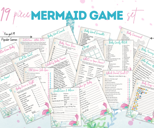 Twinkle Twinkle Little Star Baby Shower Games (9 Piece Set)