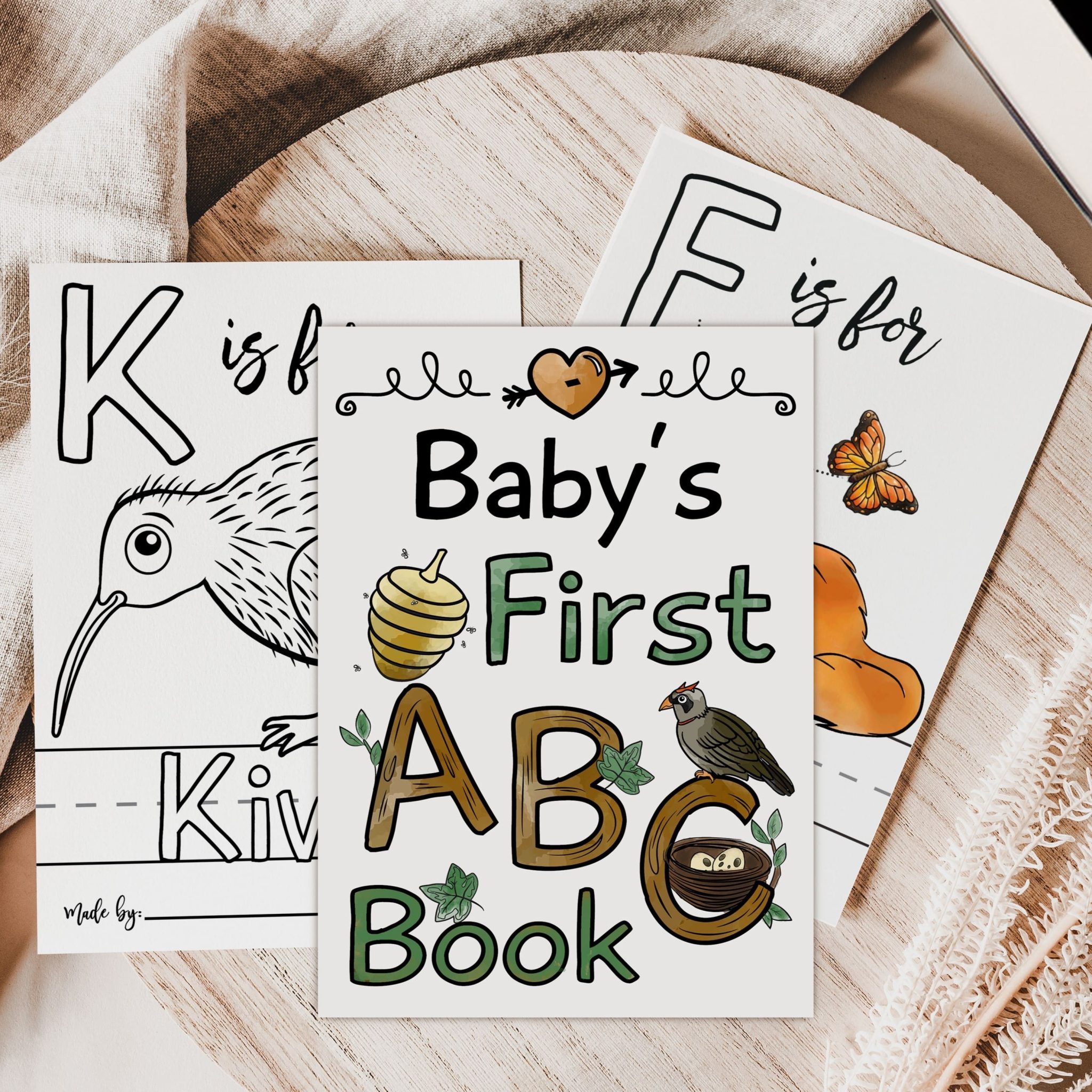 ABC Baby Shower Book - Unique Guest Activity - Baby Pinch